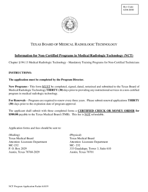 Fillable Online Information for Non-Certified Programs in Medical ...