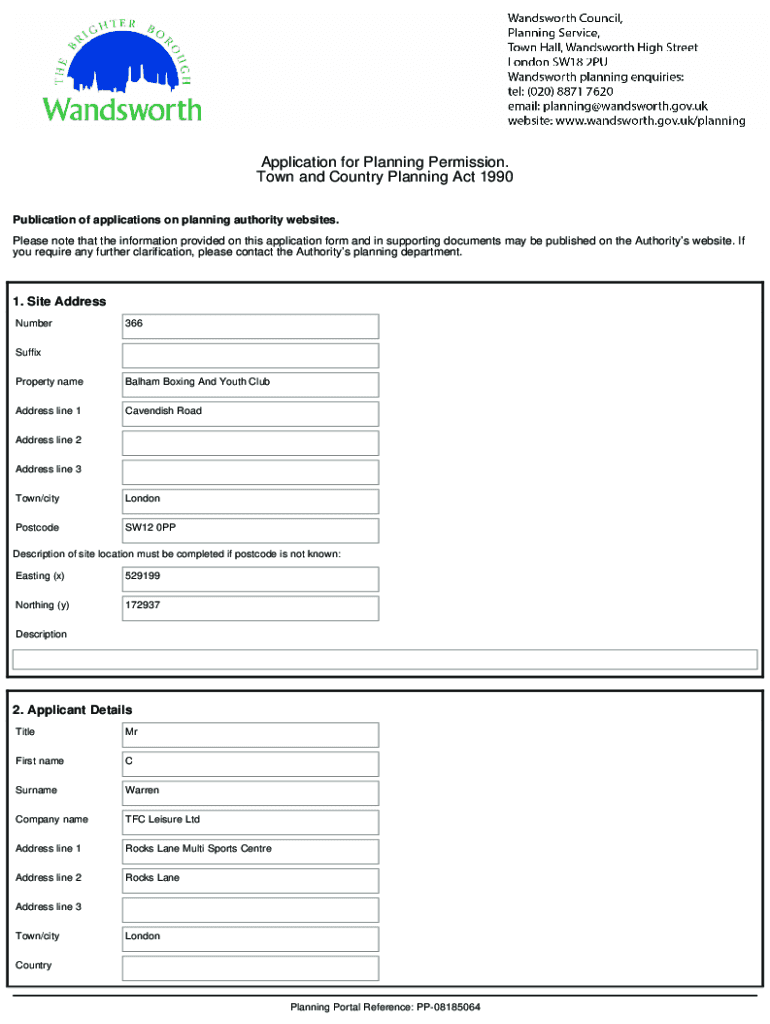 Fillable Online wandsworth gov Balham Boxing And Youth Club Fax Email ...