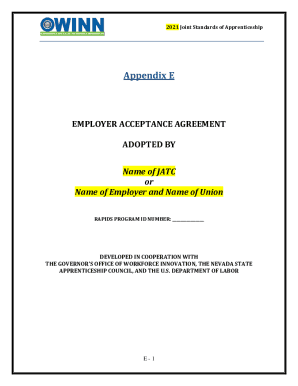 Fillable Online (SAMPLE) STANDARDS OF APPRENTICESHIP Developed ... Fax ...