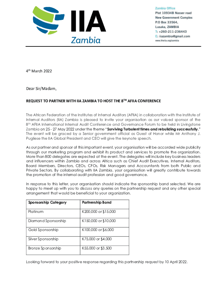 Fillable Online Institute of Internal Auditors Zambia - Posts - Facebook Fax Email Print - pdfFiller