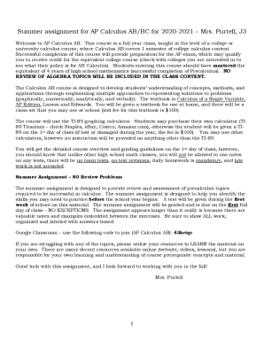 Fillable Online AP Calculus AB Course - AP Central - College Board Fax ...