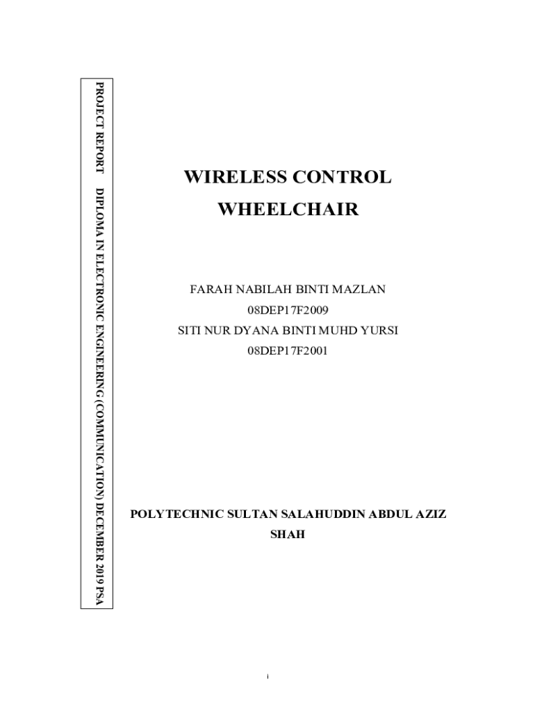 Fillable Online WIRELESS CONTROL WHEELCHAIR Fax Email Print - pdfFiller