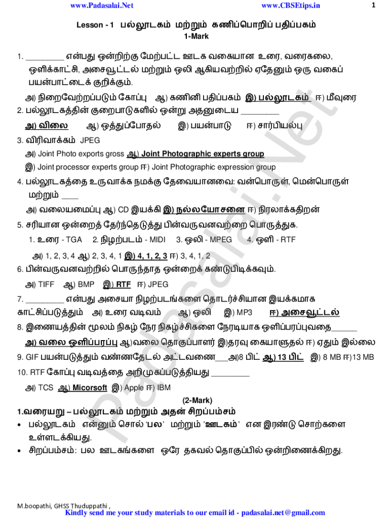 Fillable Online Lesson - 1 Fax Email Print - pdfFiller