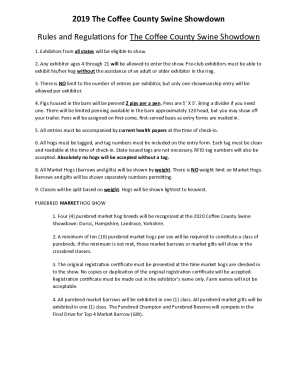 Fillable Online Grant County Summer Showdown - General Rules and ...