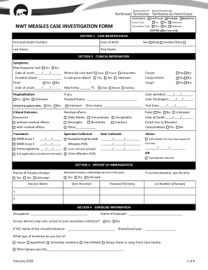 Fillable Online Annex 4 Measles/rubella aggregate outbreak reporting ...