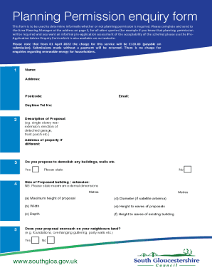 Fillable Online Planning Permission enquiry form Fax Email Print ...