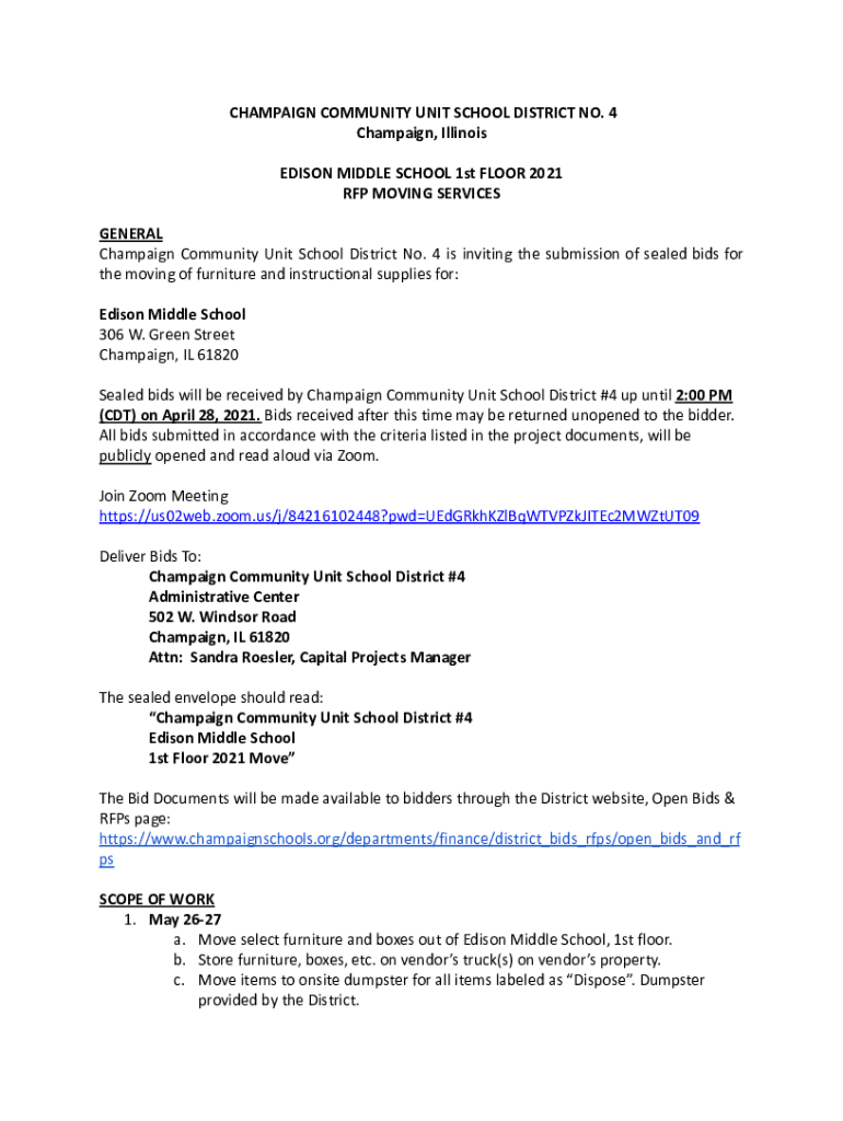 Fillable Online Edison Middle School - Champaign Unit 4 School District ...