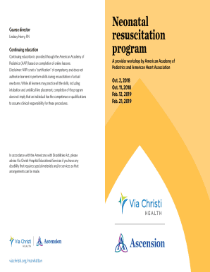 Fillable Online Neonatal resuscitation program Fax Email Print - pdfFiller