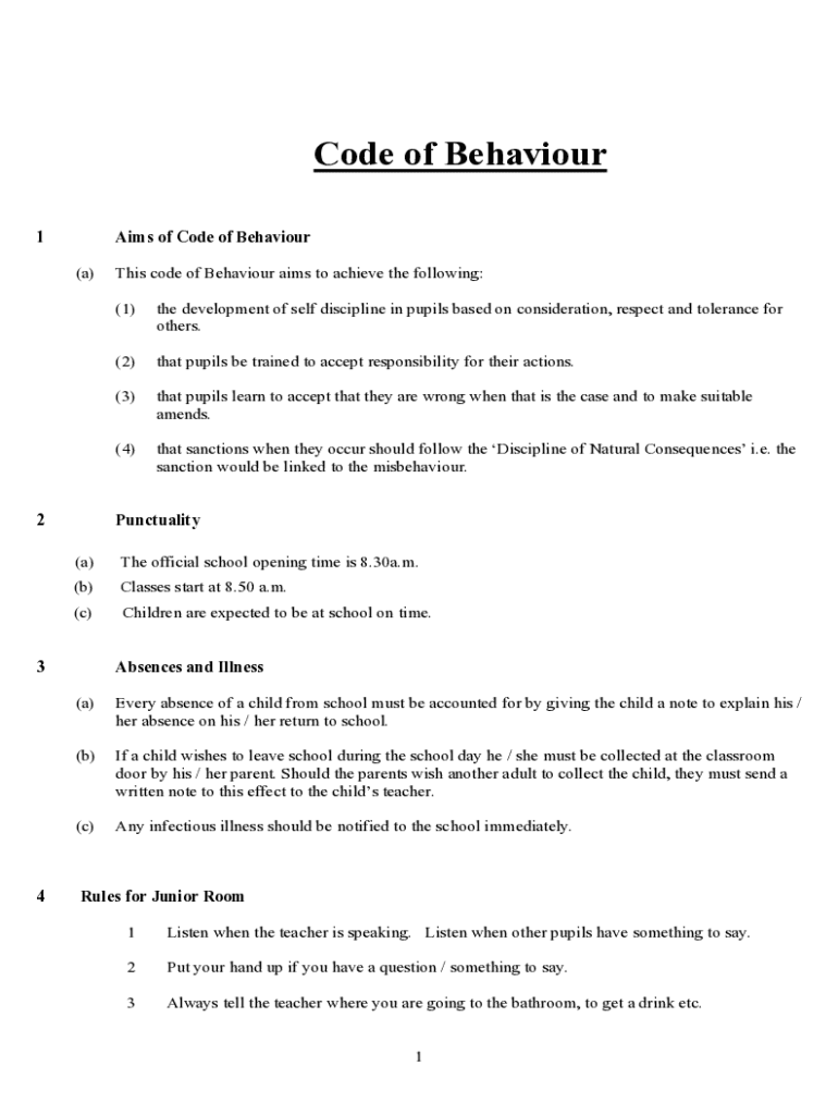 Fillable Online Holy Souls Catholic Primary School Behaviour policy and ...