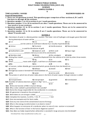Fillable Online CBSE Class 9th Maths Mid Term Sample Paper-1 (PPS) 2019 ...