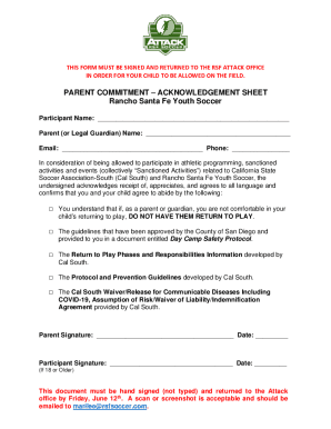 Fillable Online THIS FORM MUST BE SIGNED AND RETURNED TO THE RSF ATTACK ...