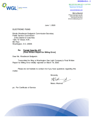 Fillable Online edocket dcpsc BE2020-02-G - 2 Fax Email Print - pdfFiller