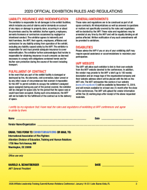 Fillable Online OFFICIAL EXHIBITION RULES AND REGULATIONS All ...