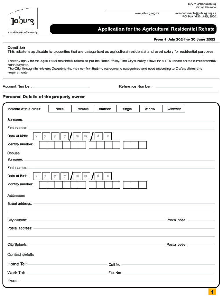 Fillable Online 70+ Pensioner Form.cdr - City of Johannesburg Fax Email ...