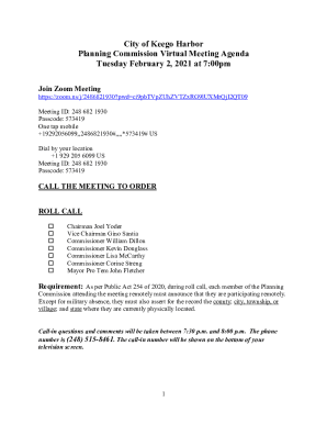 Fillable Online The Keego Harbor Planning Commission meets virtual via Zoom for ... Fax Email ...