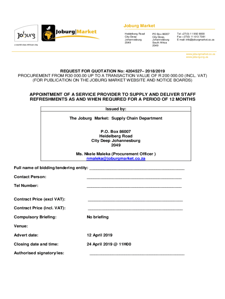 Fillable Online SUPPLIER REGISTRATION APPLICATION FORM - Joburg ... Fax ...