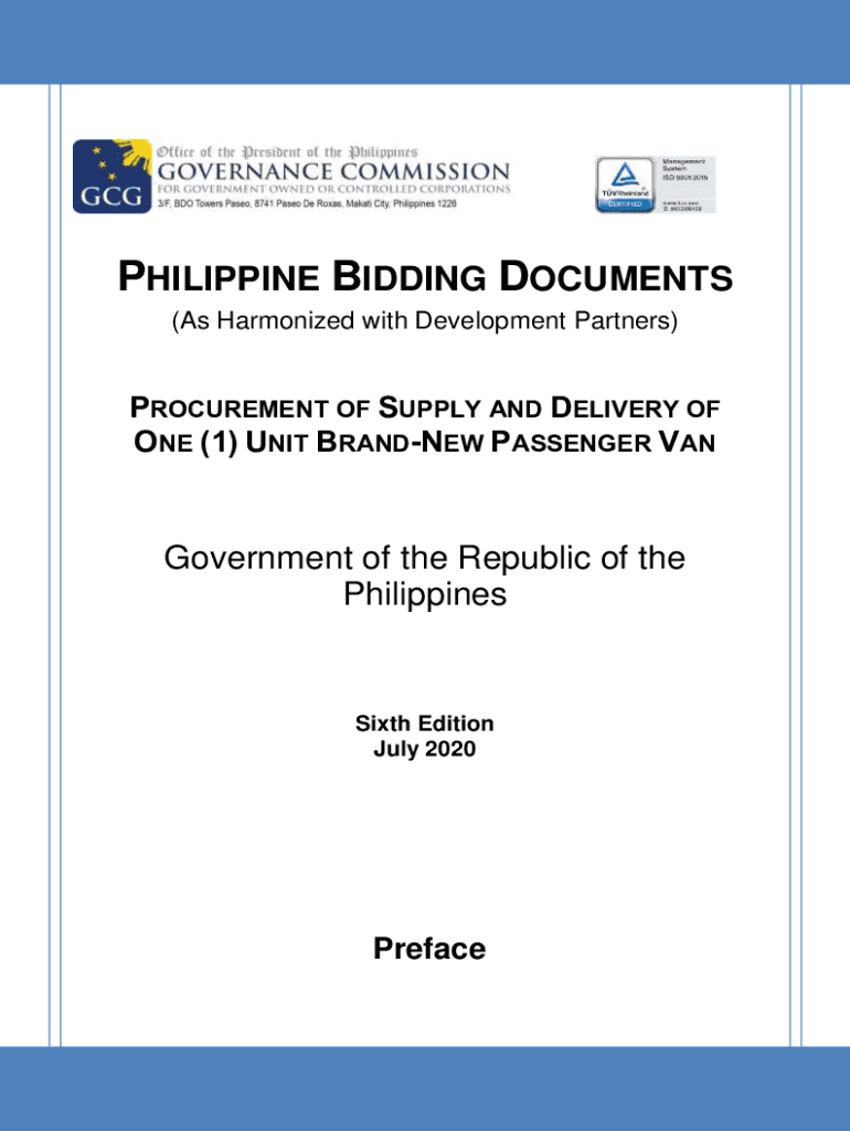 Fillable Online gcg gov PROCUREMENT OF SUPPLY AND DELIVERY OF Fax Email ...