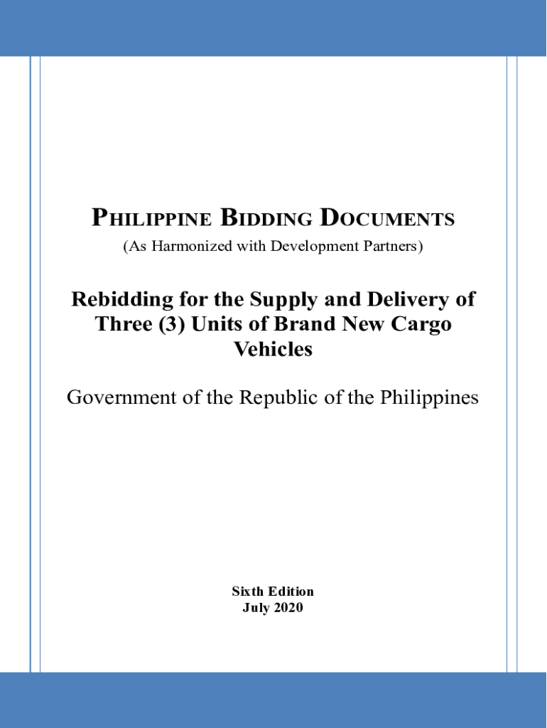 Fillable Online BID DOCS Rebidding of 3 Cargo Vehicles .docx Fax Email Print - pdfFiller