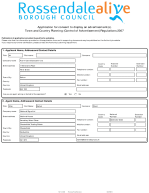 Fillable Online Application for Consent to Display an Advertisement(s) Town ... Fax Email Print ...