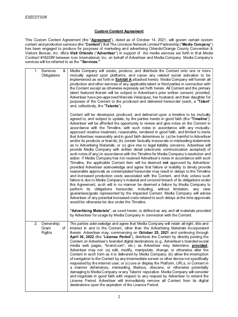 Fillable Online Custom Content Sample Clauses - Law Insider Fax Email Print - pdfFiller