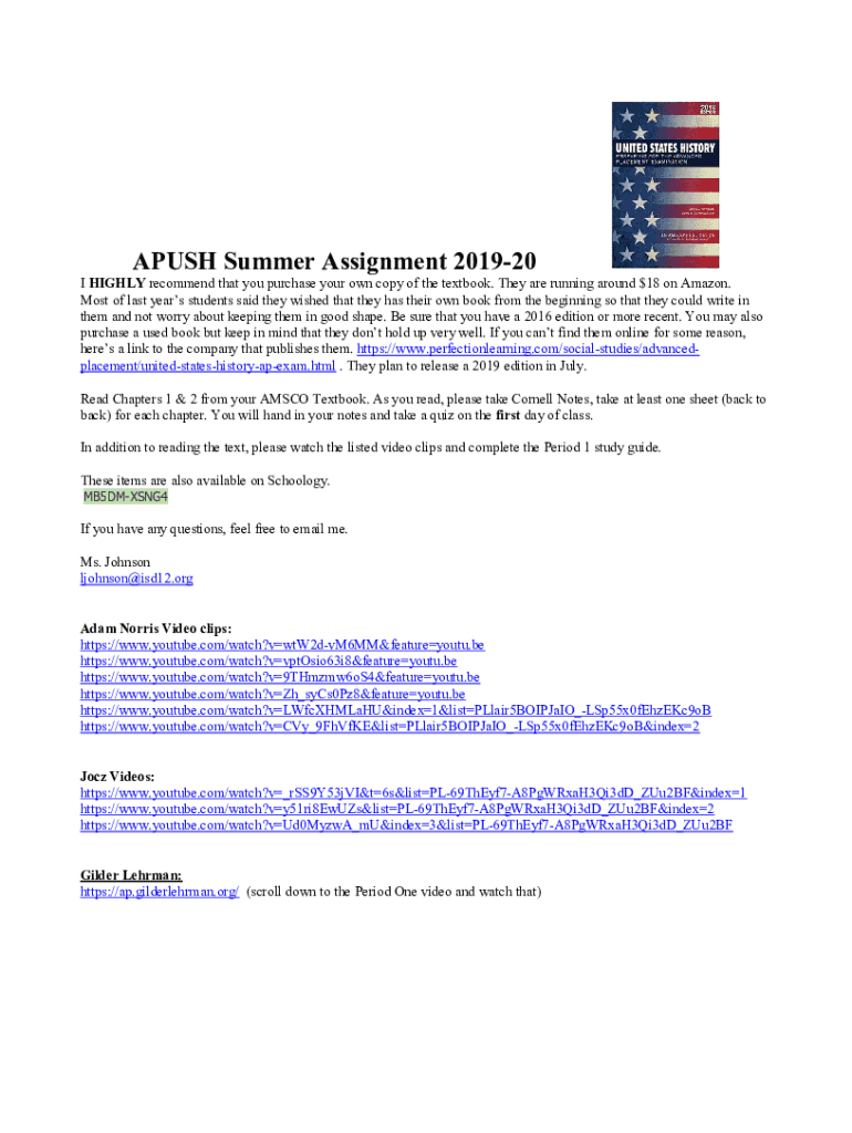 Fillable Online APUSH-Summer-Assignment.pdfCourse Hero - Course Hero ...