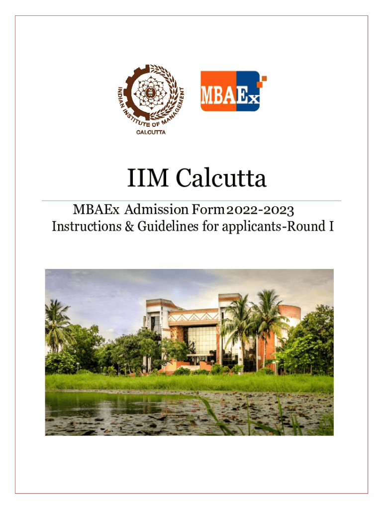 Fillable Online IIM Calcutta. PGPEX Admission Form 2018 ...