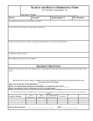 British Columbia Search And Rescue ICS s Instructions Doc Template ...