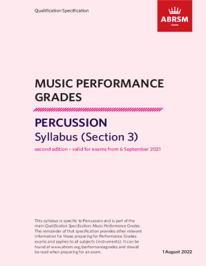 Fillable Online gb abrsm Guidelines for Examination Venue (Percussion ...