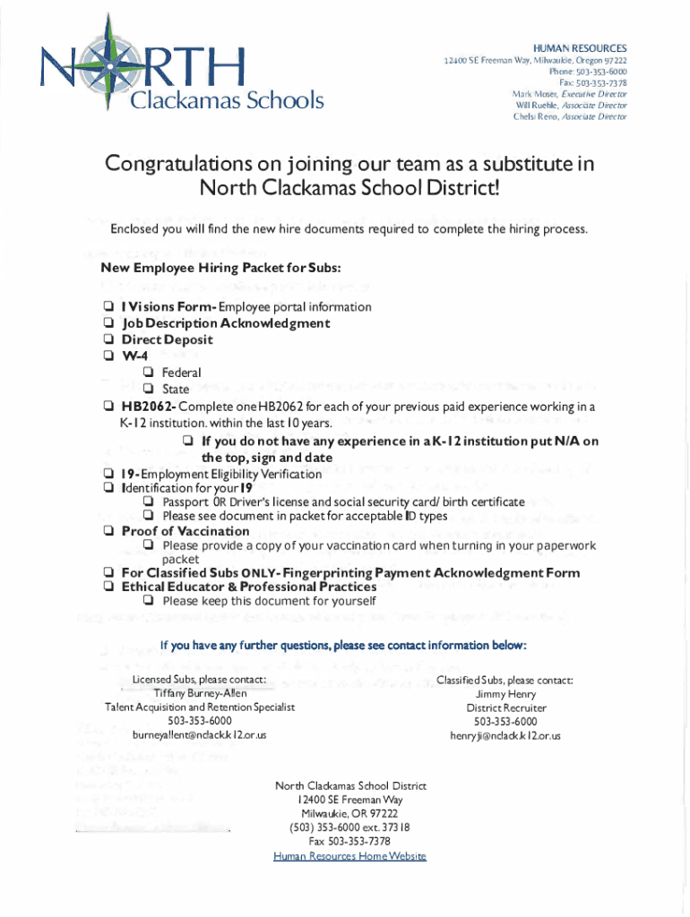 Fillable Online Clackamas Schools Fax Email Print - pdfFiller