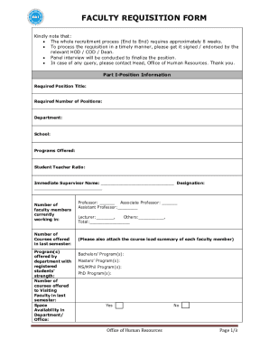 Fillable Online admin umt edu Requisition FormsExamples and ...