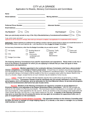 Fillable Online APPLICATION FOR BOARDS, COMMISSIONS, AND COMMITTEES Fax ...