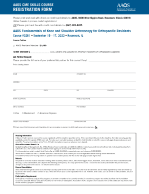 Fillable Online CME Resources - Orthopaedic Medical EducationAAOS Fax ...