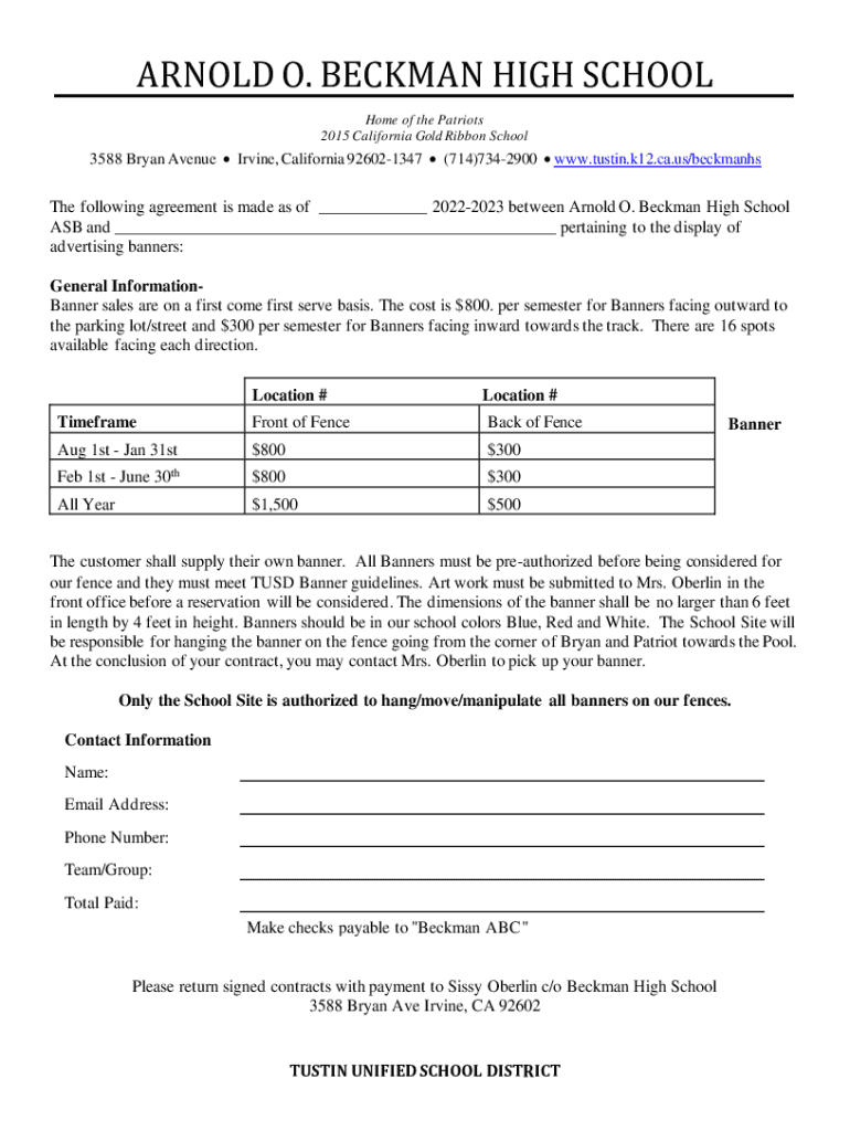 Fillable Online Arnold O. Beckman High - School Directory Details (CA ...