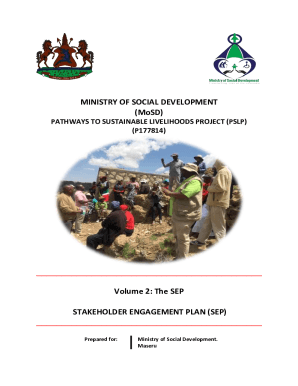 Fillable Online Stakeholder Engagement Plan - Ministry of Social ...