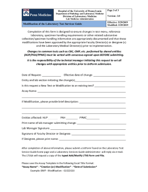 Fillable Online Laboratory Test Directory Change Form Fax Email Print ...