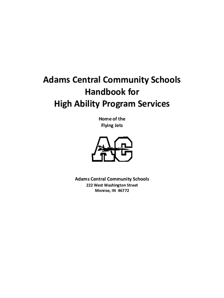 Fillable Online Middle/High School - Adams Central Community Schools Fax Email Print - pdfFiller