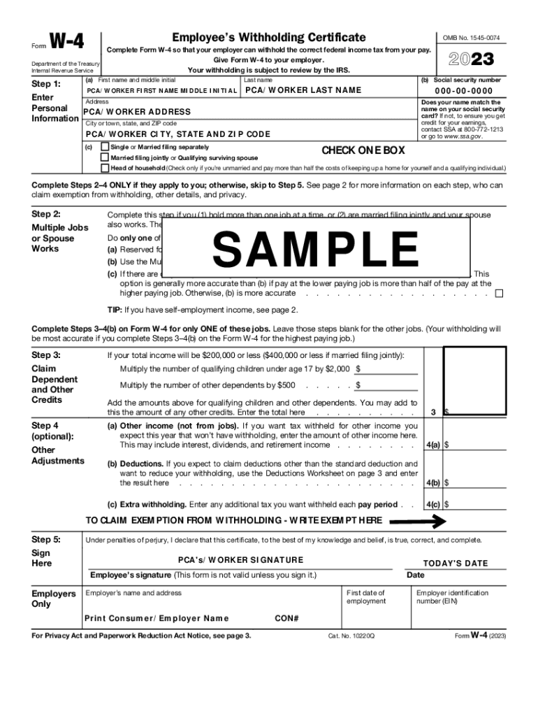 Fillable Online 2023-W4-SAMPLE-12212022.pdf - Tempus Unlimited Fax Email Print - pdfFiller