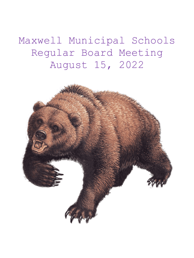 Fillable Online School Board - Maxwell Municipal Schools Fax Email ...
