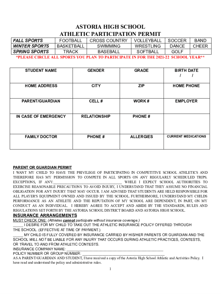 Fillable Online Athletics / BCS Middle and High School Athletics Fax Email Print - pdfFiller