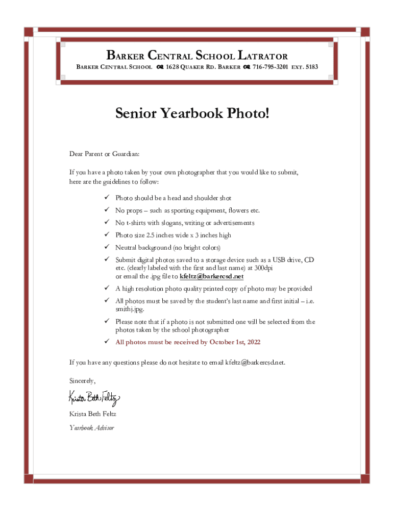 Fillable Online District Photo Galleries - Barker Central School ...