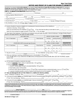 Fillable Online NEW YORK STATE NOTICE AND PROOF OF CLAIM ... - NYSIF ...