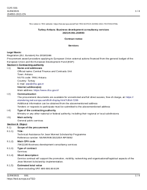 Fillable Online Services - 249199-2022 - TED Tenders Electronic Daily ...