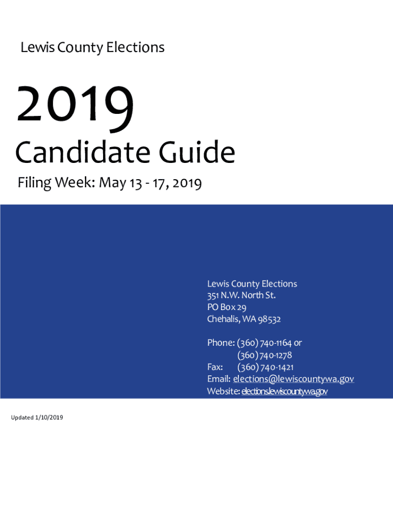 Fillable Online Lewis County Auditor's Office: Voter Registration Deadlines ... Fax Email Print ...