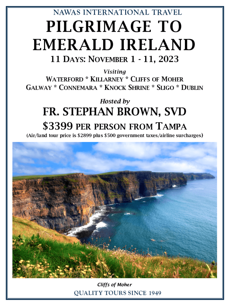 Fillable Online The Emerald Isle Small Group Tour - Ireland - Goway ...