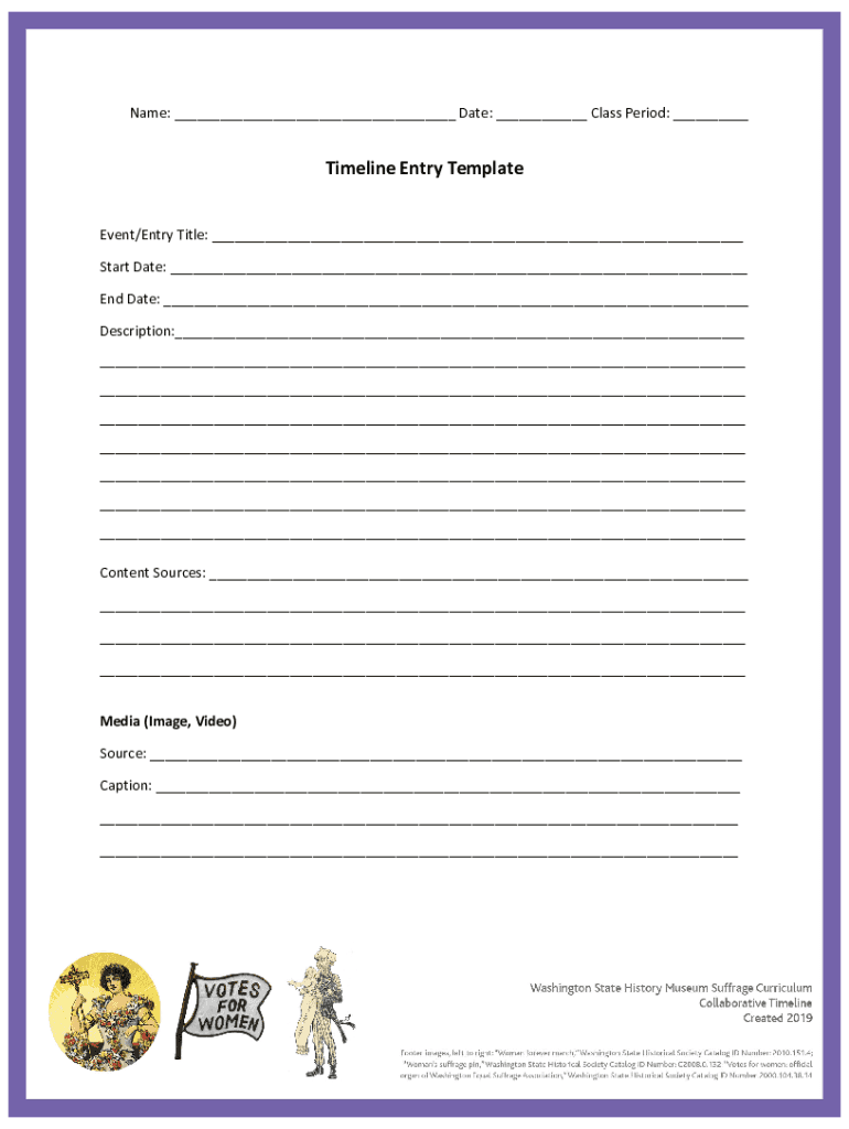 Remplissable En Ligne Timeline Entry Template Fax Email Imprimer ...
