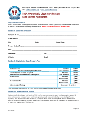 Fillable Online Hygienically Clean Healthcare Certification for ...