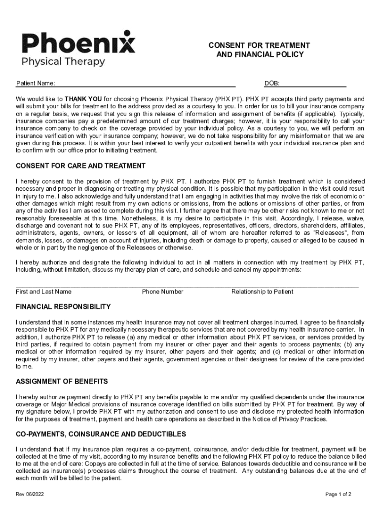 Fillable Online Patient Billing/Medical Records - Phoenix Physical ...