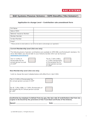 Fillable Online Levels 125 167 187 200 level change form - BAE Systems ...