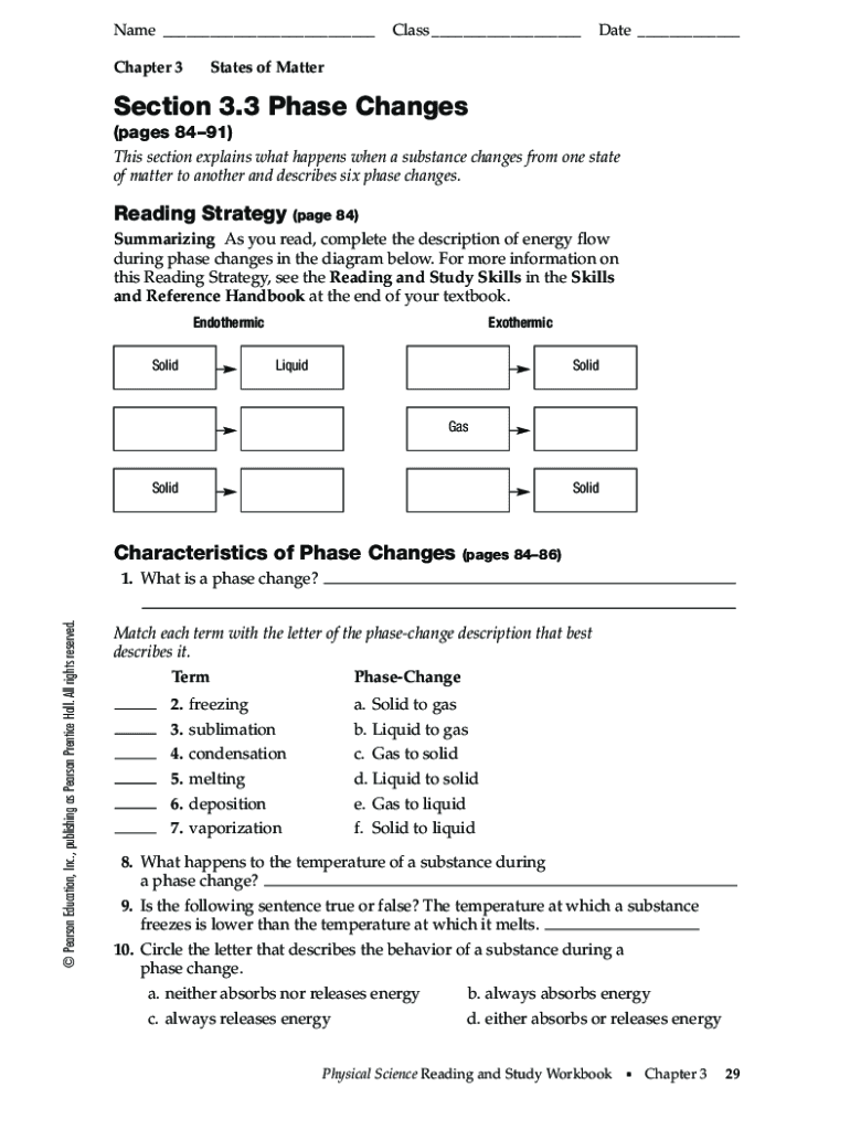 Fillable Online (PDF) Chapter 3 States of Matter Section 3.3 Phase ...
