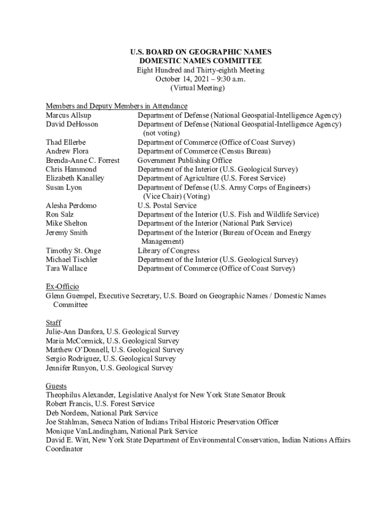 Fillable Online United States Board on Geographic Names Fax Email Print ...